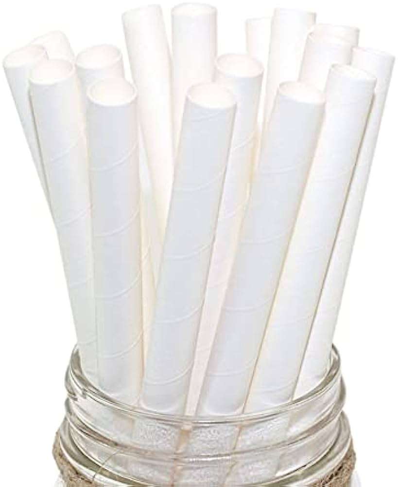 4 Ply Paper Straws - 3 Diameters/2 colors/wrapped or unwrapped (500pcs ...
